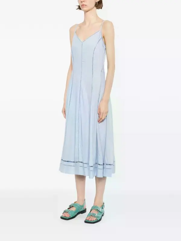 Karl Lagerfeld Embroidered Cut-out Midi Dress