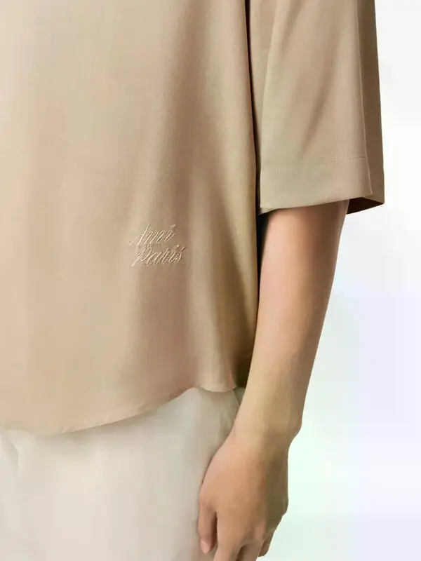 AMI Paris Embroidered Short-sleeve Shirt