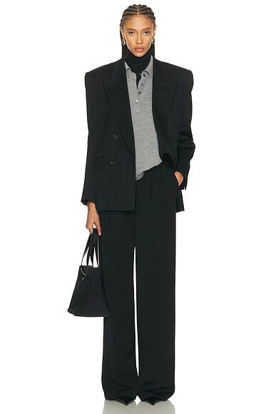 Sprwmn Oversized Cashmere Polo Top