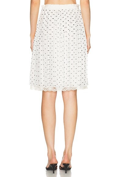 Marc Jacobs Layered Crinkle Chiffon Skirt With Lace Hem