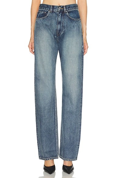 JW Anderson Straight Leg Jeans - Mid Blue