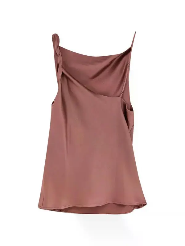 ALYSI Asymmetrical Adjustable-strap Top - Pink