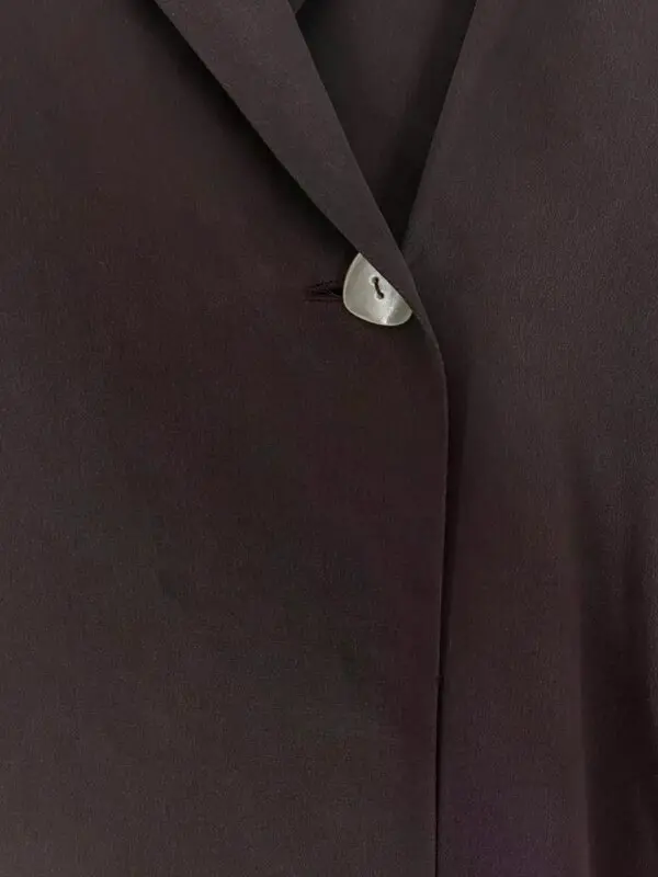 ALYSI Single-button Lapel Blazer - Brown