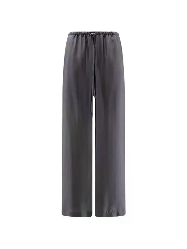 ALYSI Elastic-waistband Drawstring Trousers - Grey