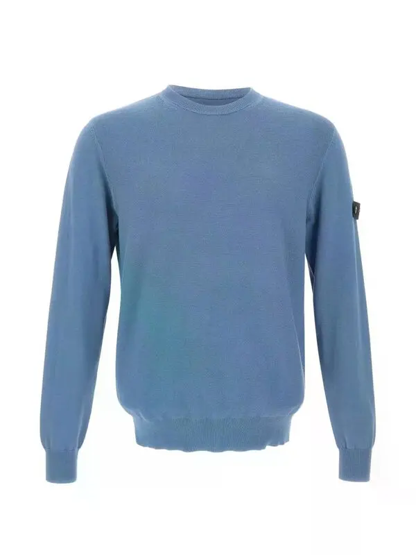 Peuterey Logo Patch Crew Neck Sweater - Blue