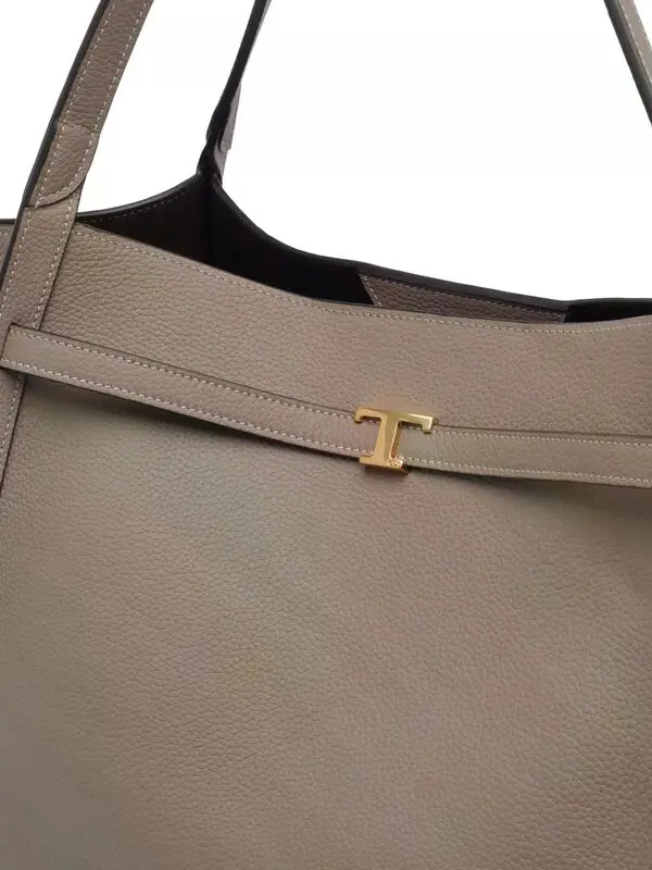 TOD'S Leather Tote Bag - Neutrals