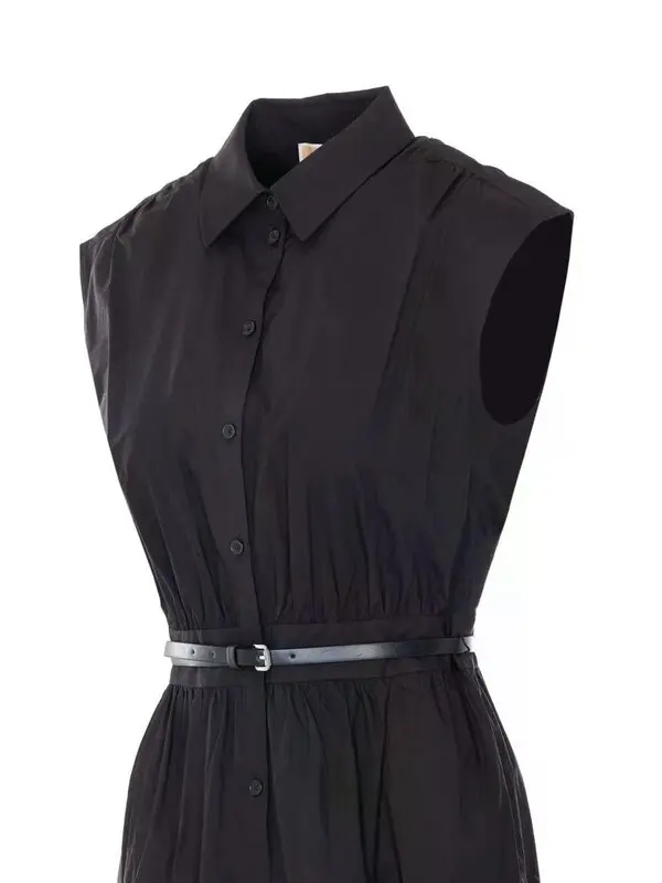 Michael Kors Sleeveless Collared Midi Dress