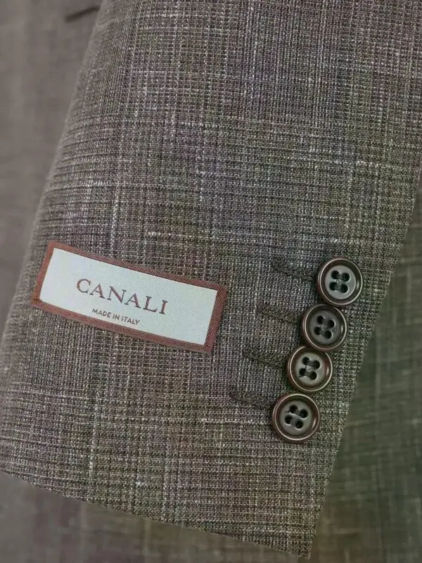 Canali Checked Button Suit