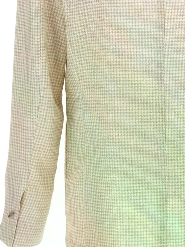 BARBA NAPOLI Easy J Mono Houndstooth Buttoned Blazer - Neutrals