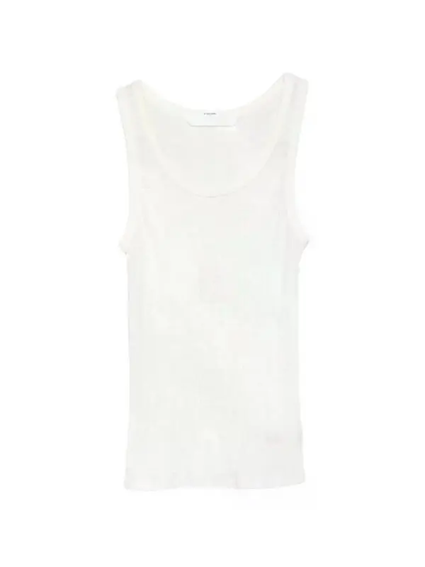 MOTHER Ribbed Tank Top - Neutrals