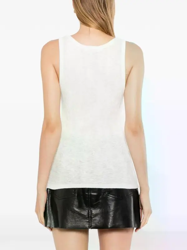 MOTHER Ribbed Tank Top - Neutrals