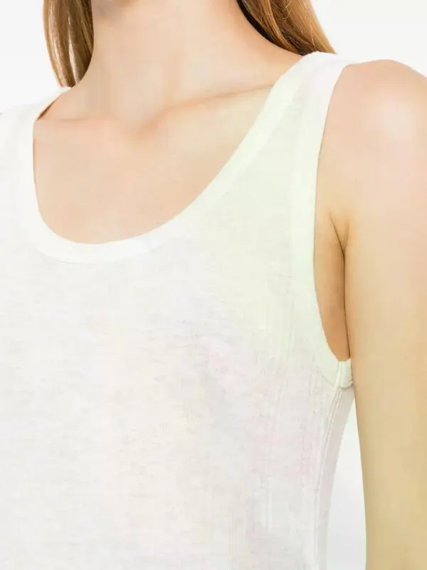 MOTHER Ribbed Tank Top - Neutrals