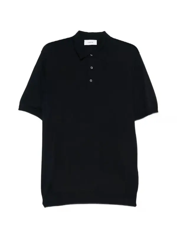 LARDINI Button Polo Shirt - Blue