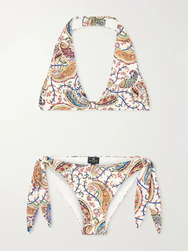 Etro Paisley Print Halterneck Bikini - Multi
