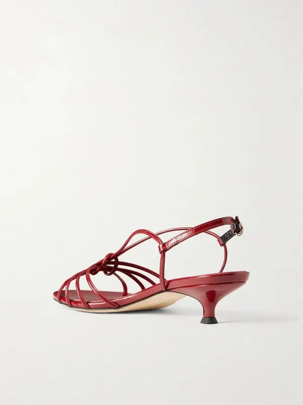 AeydĒ Amara Patent-leather Slingback Sandals