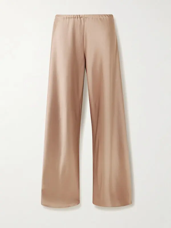 LA LIGNE Colby Satin Wide-leg Trousers