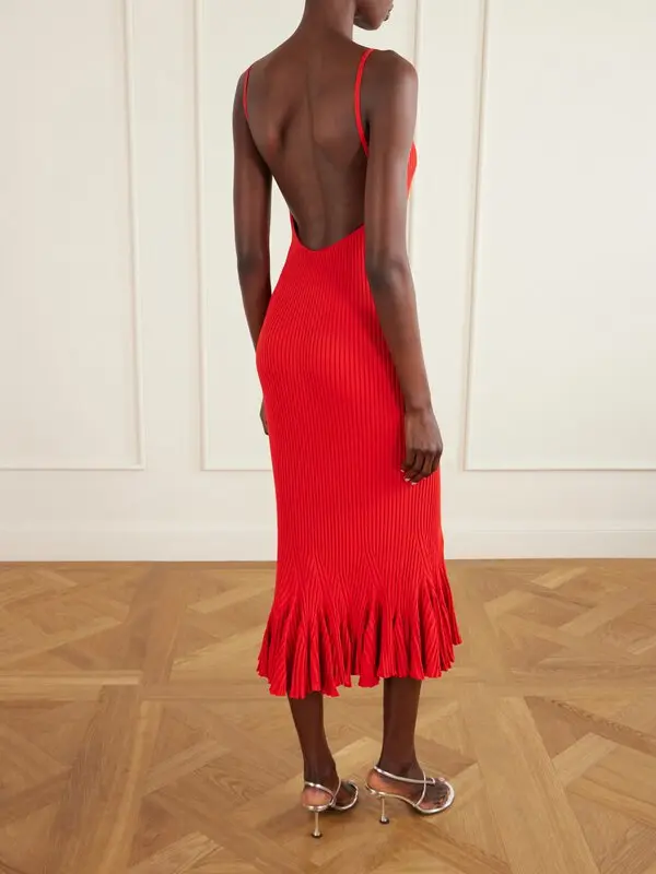Proenza Schouler Giuditta Ribbed-knit Midi Dress