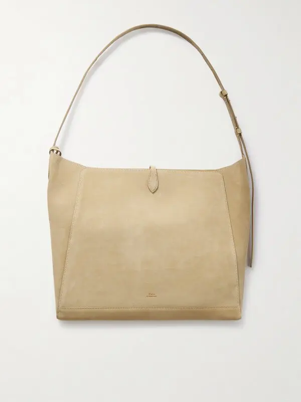 Polo Ralph Lauren Debossed Suede Shoulder Bag
