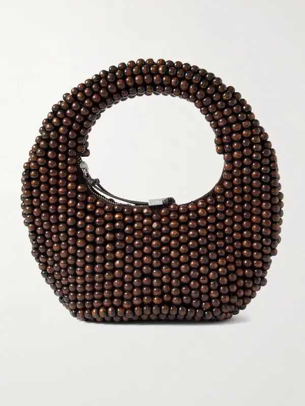 Staud Reef Beaded Wood Tote