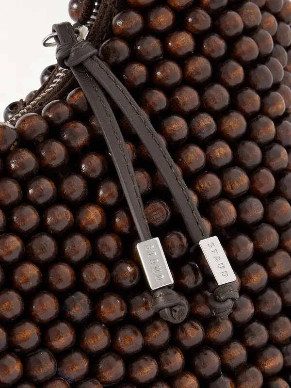Staud Reef Beaded Wood Tote