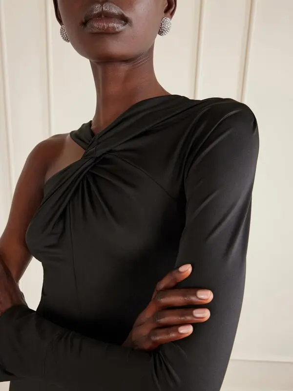 Victoria Beckham One-shoulder Gown With Knotted Detail