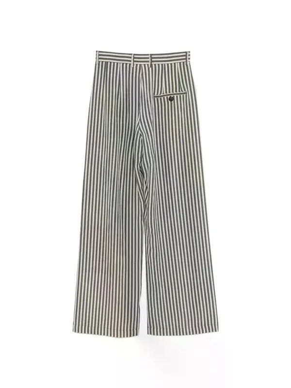 TELA Striped Button-fastening Trousers - Grey