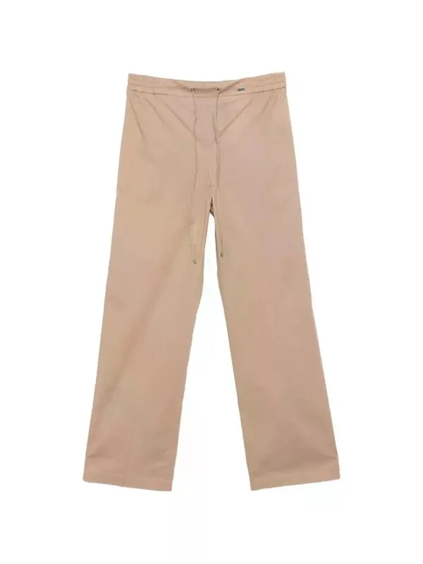 FAY Drawstring Straight Leg Trousers - Neutrals