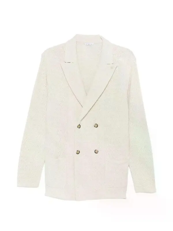 MANUEL RITZ Double-breasted Knit Blazer
