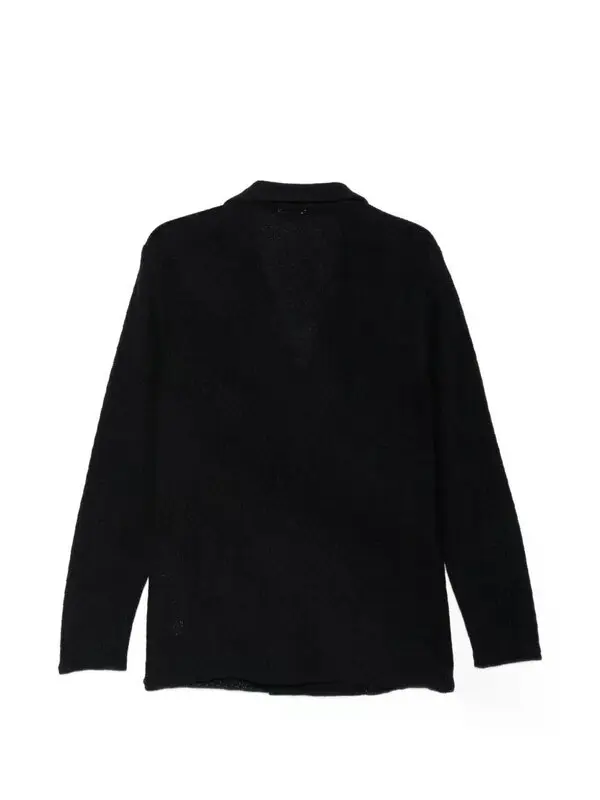 MANUEL RITZ Double-breasted Knitted Jacket With Lapel Pin Detail