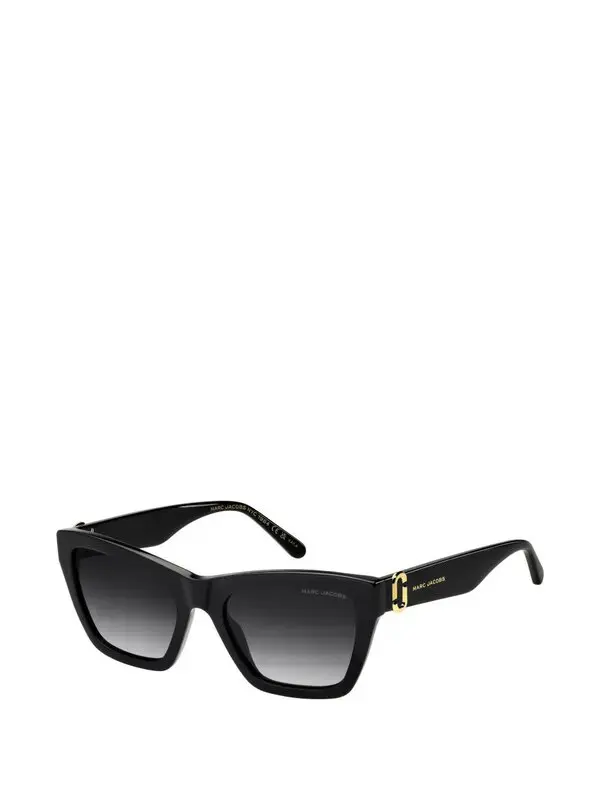 Marc Jacobs Square Frame Sunglasses With Gold Tone Logo Detail