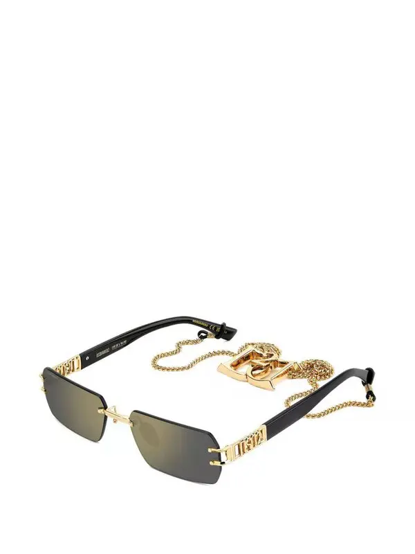 Dsquared2 Rectangular Frame Sunglasses With -tone Chain Detail