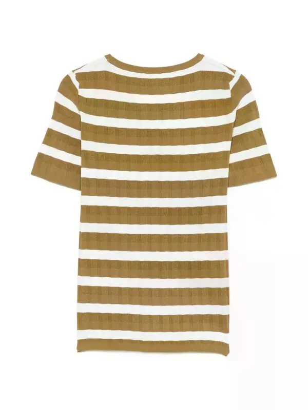 ROBERTO COLLINA Striped Ribbed T-shirt