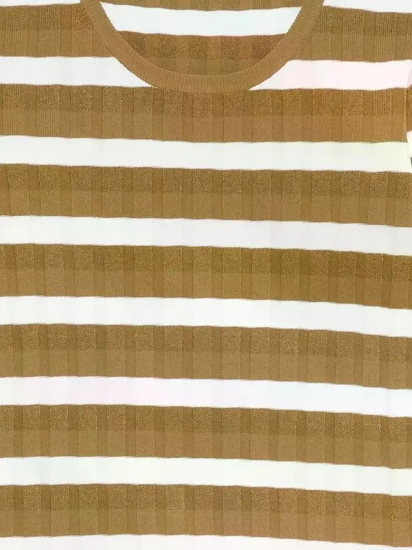 ROBERTO COLLINA Striped Ribbed T-shirt