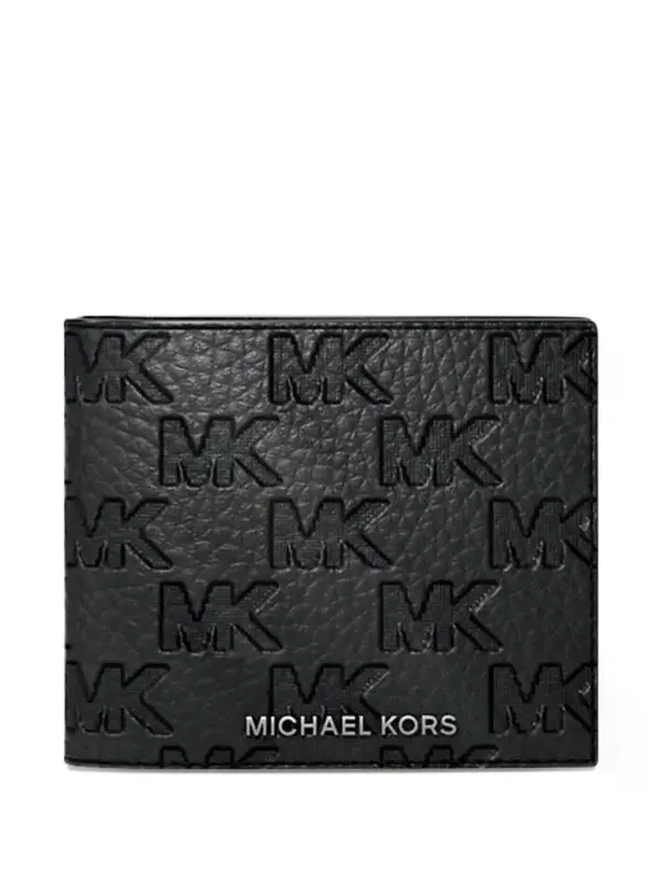 Michael Kors Hudson Logo-embossed Leather Wallet - Black