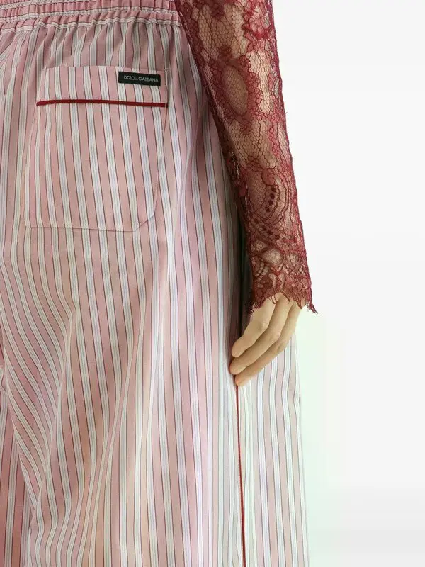 Dolce & Gabbana Striped Drawstring Trousers