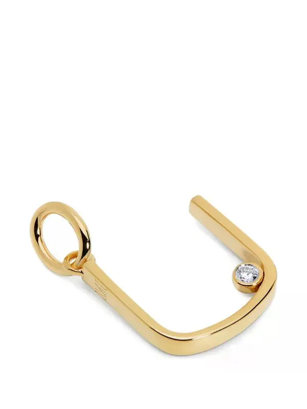 Monica Vinader Tone Diamond Initial Pendant - Gold