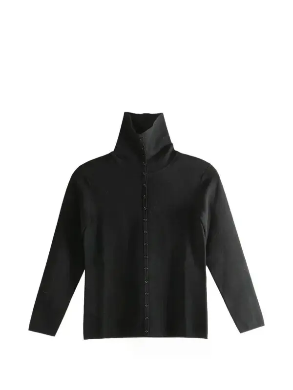 TOTEME Buttoned Roll-neck Cardigan - Black