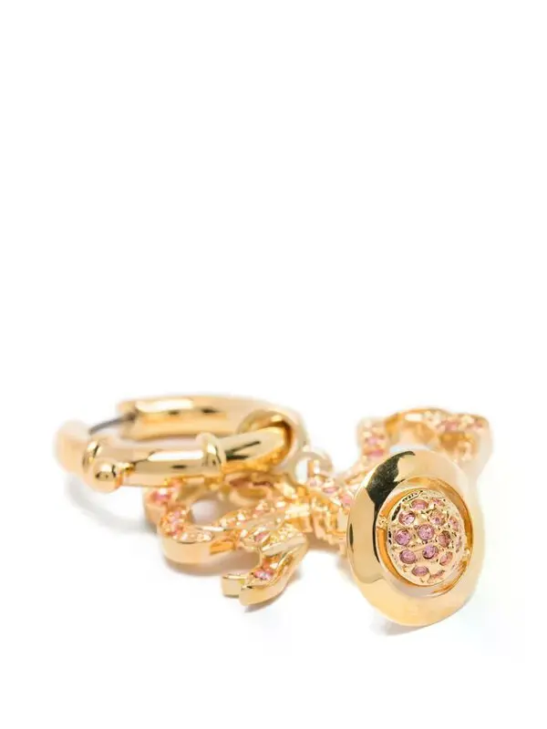 VIVIENNE WESTWOOD Florindella Bow Earrings With Crystal Embellishment - Gold