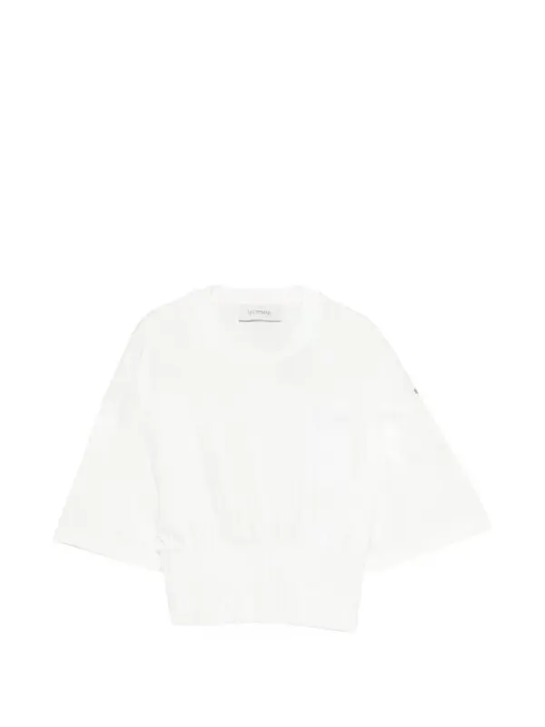 Sportmax Spxfosco Ribbed-hem T-shirt - White