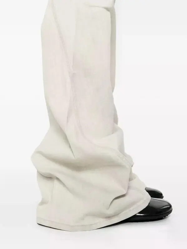 Rick Owens Bias Zip-up Flared Jeans - Neutrals
