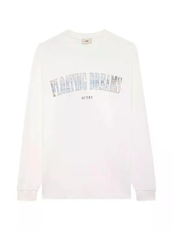 AUTRY Landscape Long-sleeve Cotton T-shirt - Neutrals