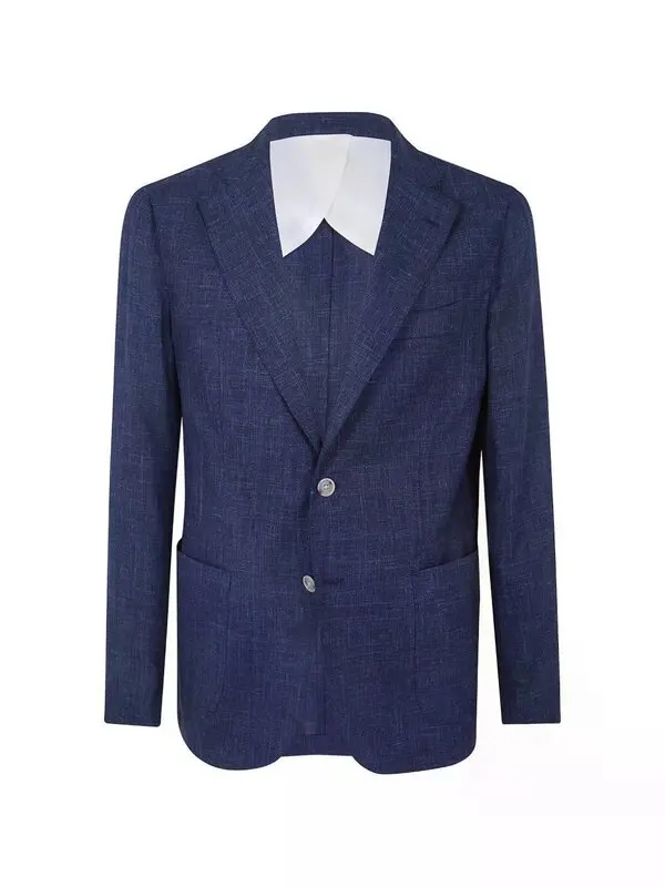 BARBA NAPOLI Wool Blazer - Blue