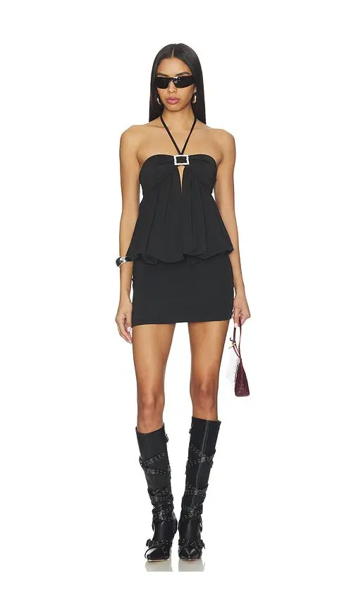 Superdown Halternneck Embellished Mini Dress - Black