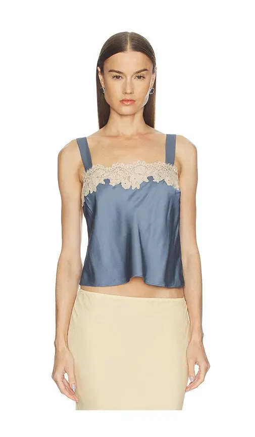 Rixo Vyonne Lace Trim Top