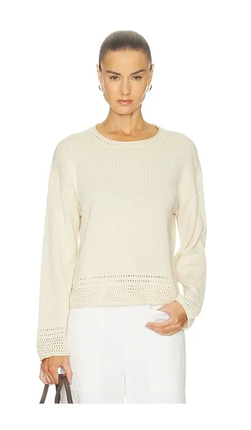 Velvet By Graham & Spencer Rosalyn Knit Sweater - Cream