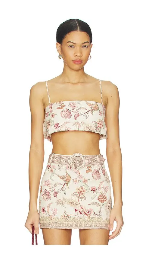 Hemant & Nandita Printed Bustier Top - Neutral