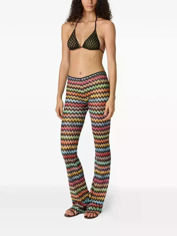 Missoni Chevron Pattern Knitted Trousers - Yellow