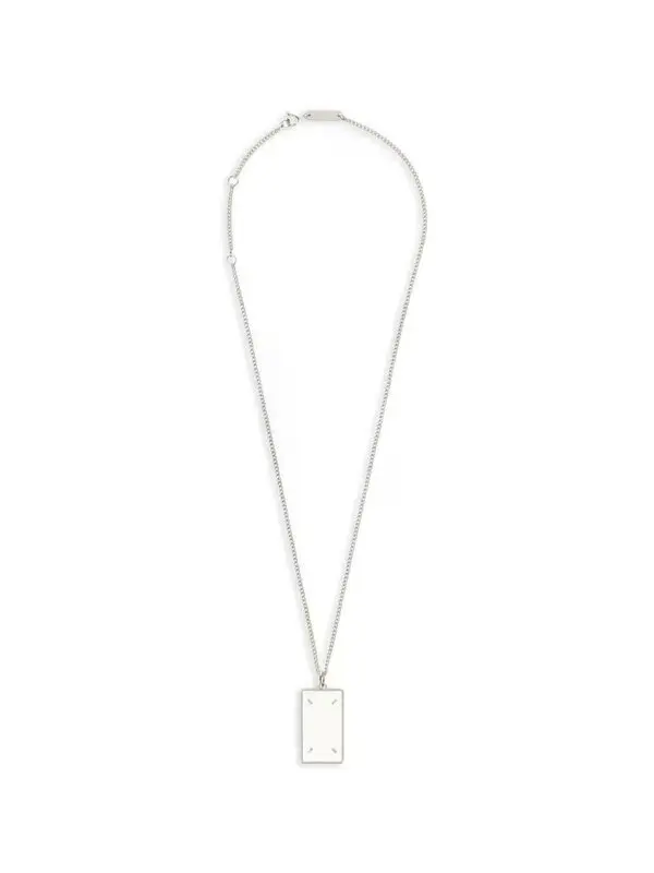 MAISON MARGIELA Tone Four Stitches Pendant Necklace - Silver