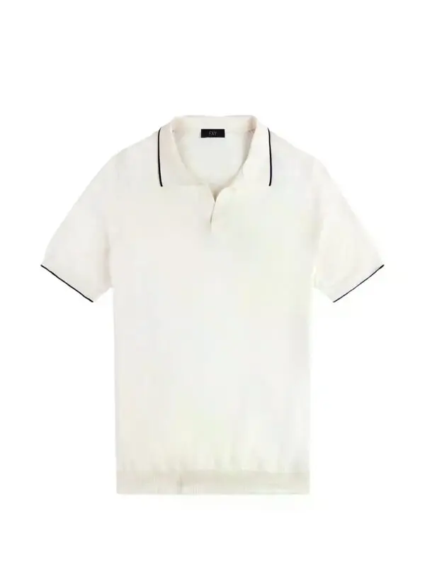 FAY V-neck Piping T-shirt
