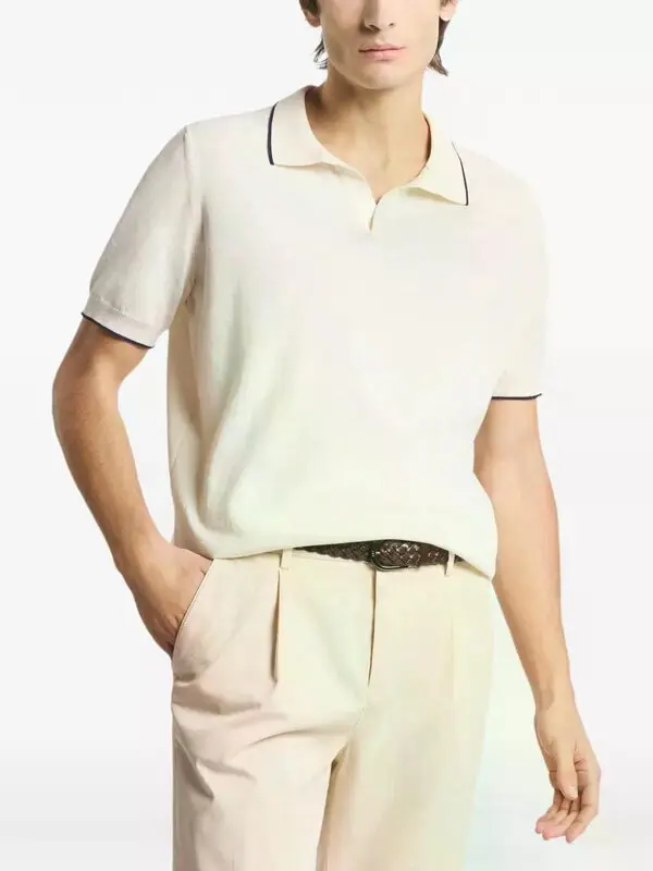 FAY V-neck Piping T-shirt